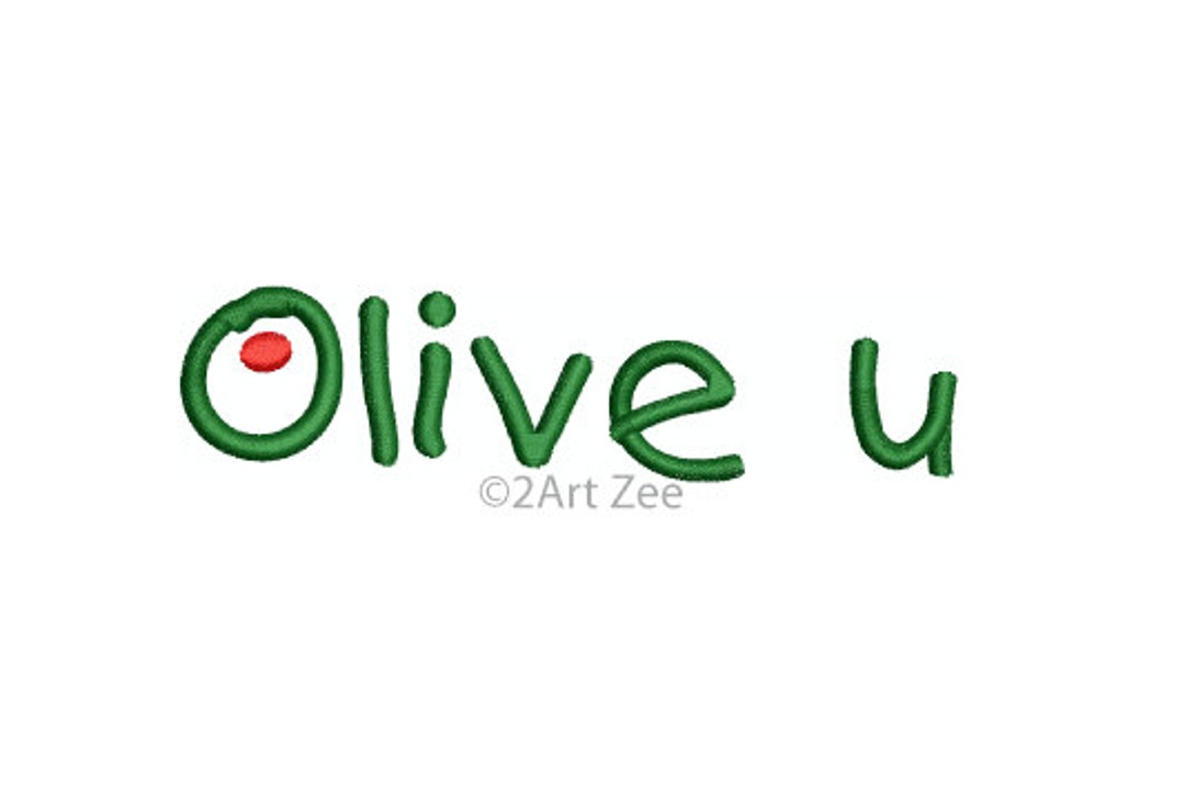 Olive U Machine Embroidery Design - Etsy