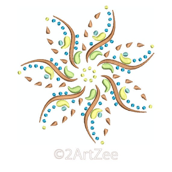 Circular Pattern Embroidery Design - Etsy