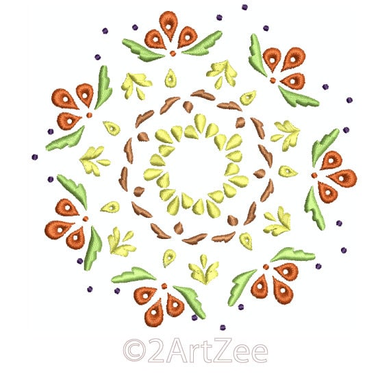 Circular Machine Embroidery Design | Etsy