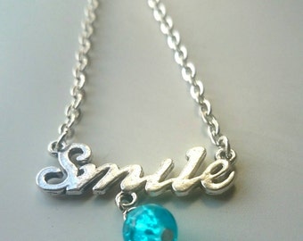 Smile necklace | Etsy