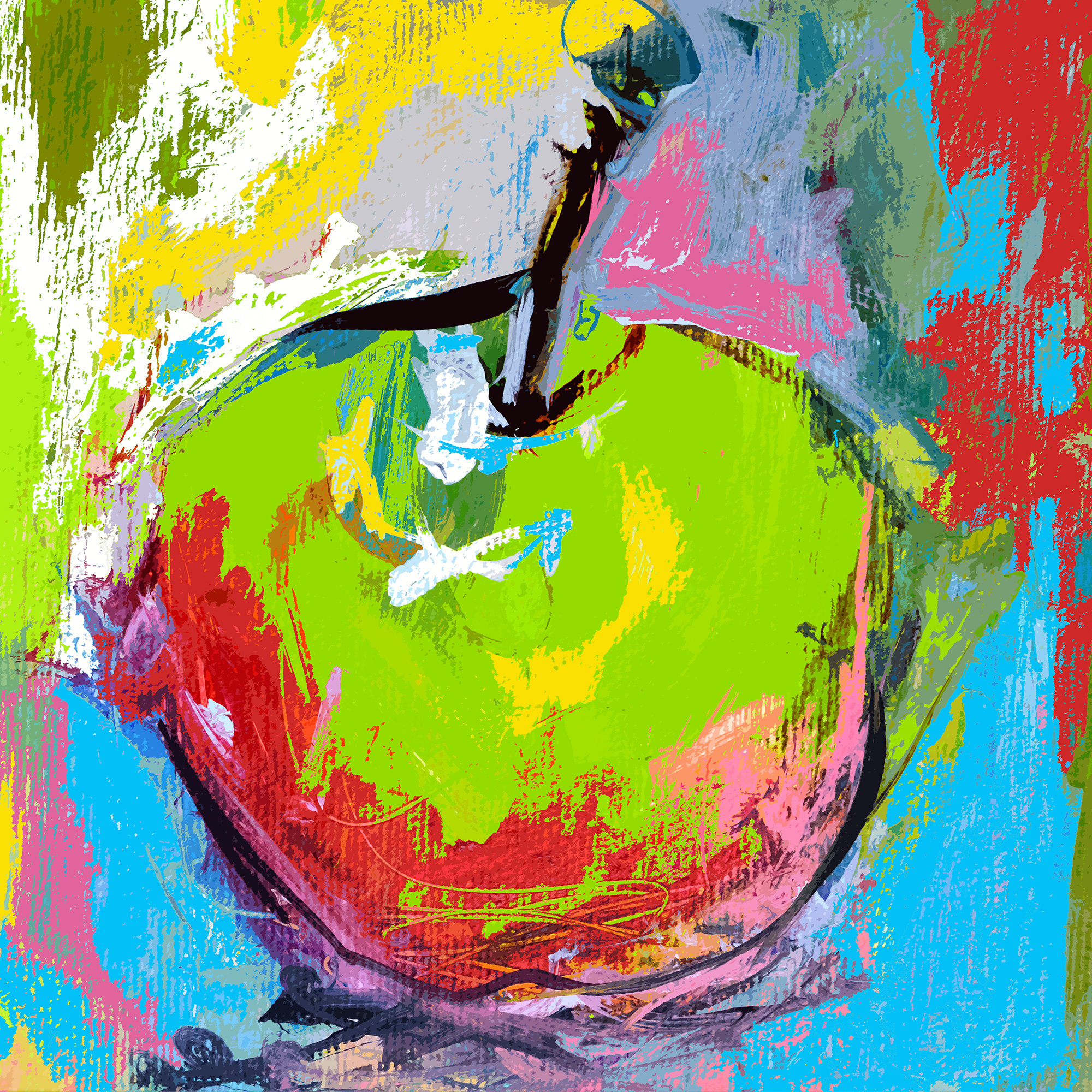 Abstract Fruit Painting