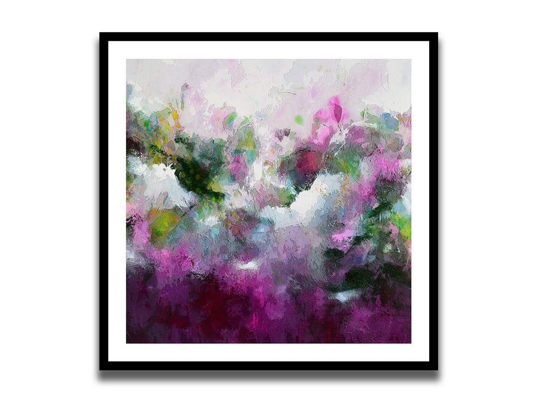 Purple Abstract Art Print, Abstract Giclee Print on Paper, Modern Wall ...