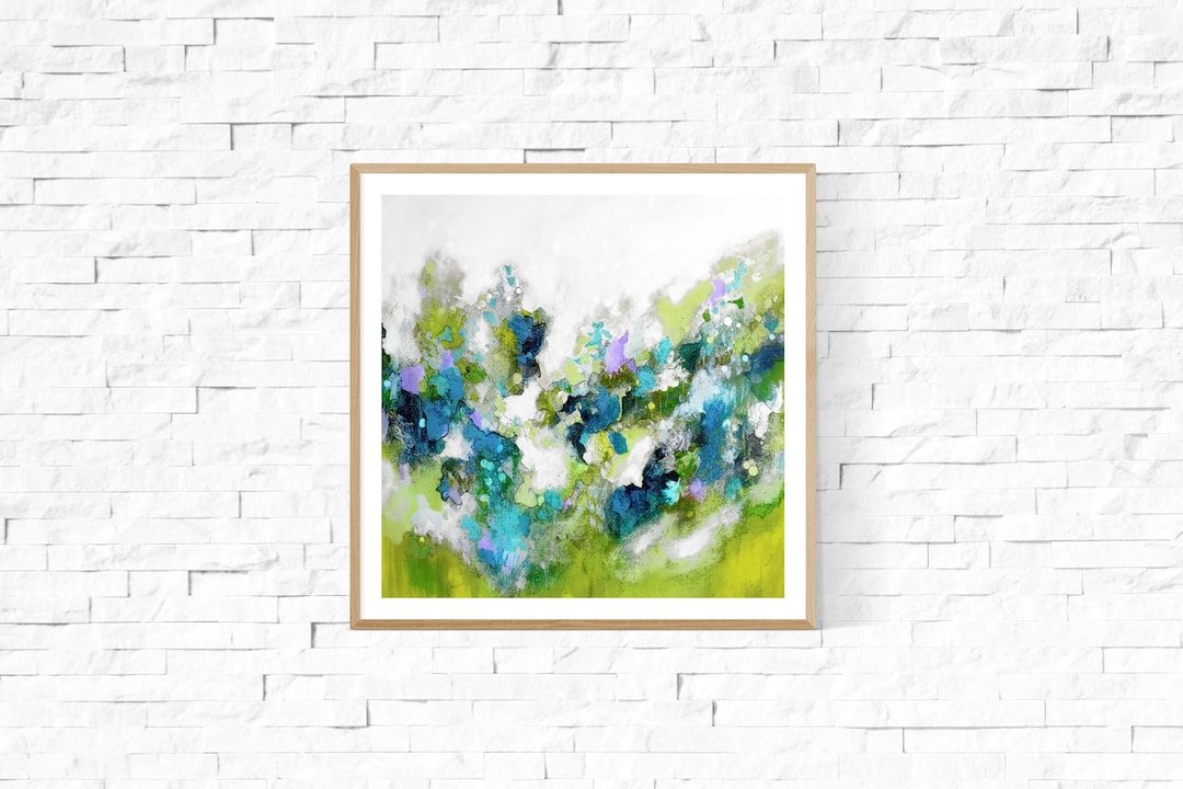 Green Abstract Art Print, Abstract Giclee Print on Paper, Modern Wall ...