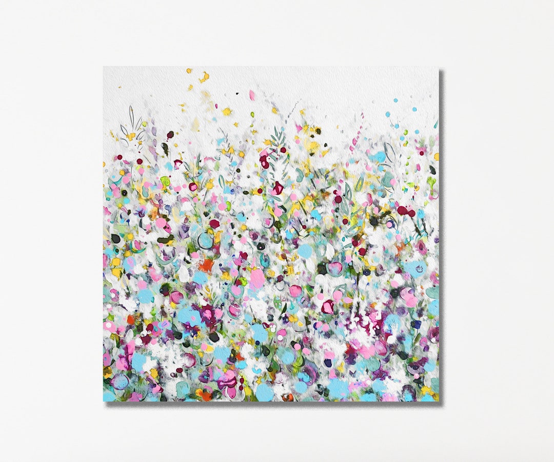 Large Abstract Floral Meadow Canvas Print Giclee Wall Art - Etsy