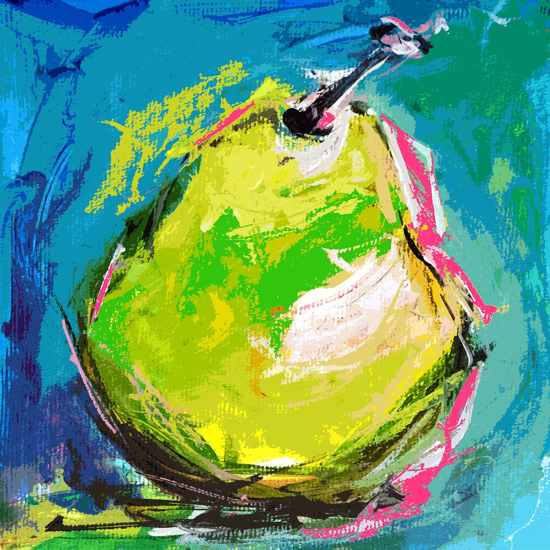 Abstract Pear Giclee Print: Modern Kitchen Still Life Art - Etsy