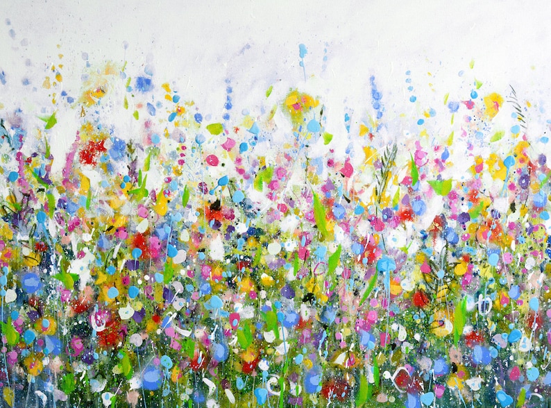 Abstract Floral Wall Art Canvas Painting Print Large Floral - Etsy