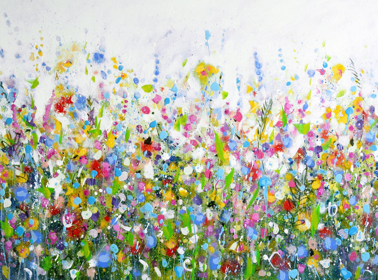 Abstract Floral Wall Art Canvas Painting Print Large Floral - Etsy