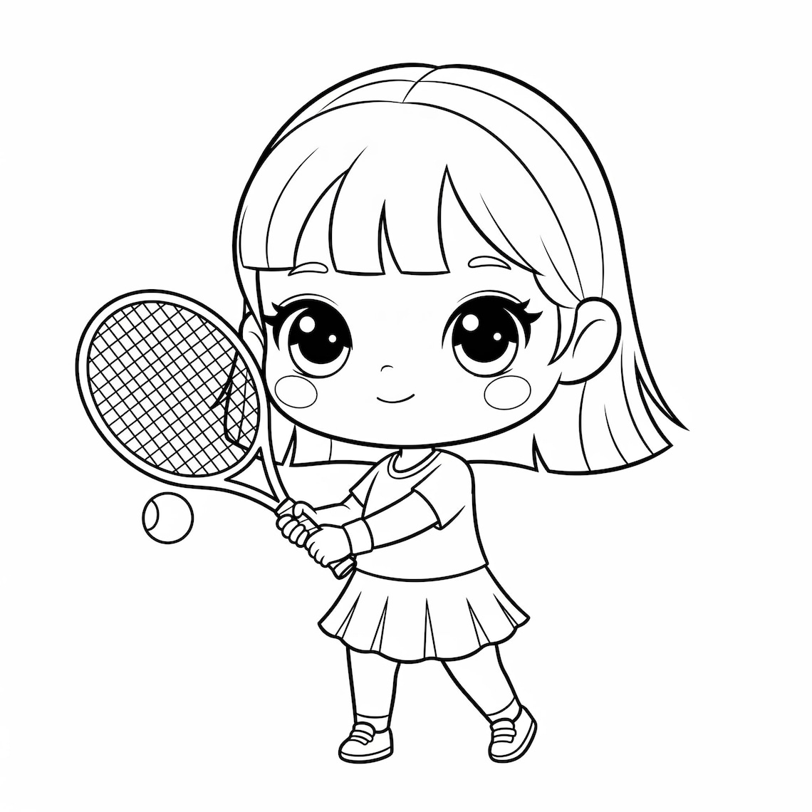 Chibi Kids Coloring Pages – 5 Kawaii Action Scenes (digital Download ...