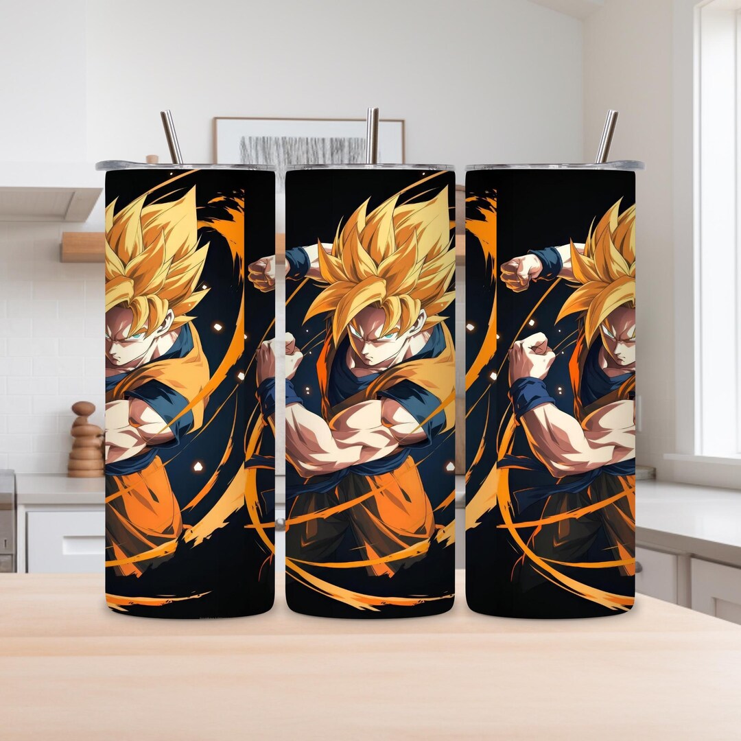 Goku Anime Tumbler Wrap | 20oz Skinny Sublimation PNG |transformation ...