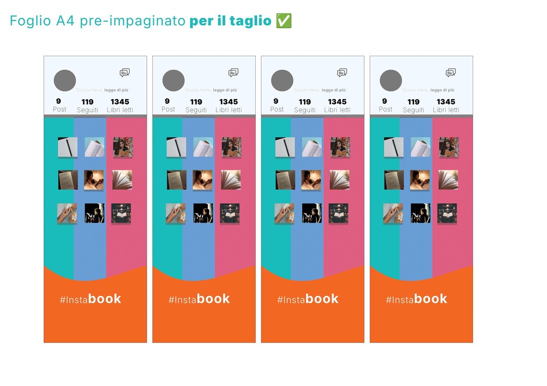 Printable Bookmark – Social Media Theme, Instant Download PDF/JPG” Gift ...