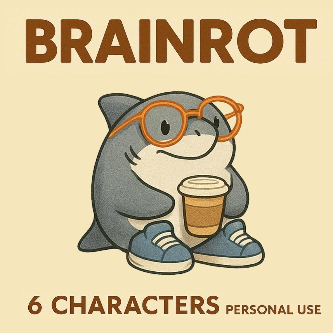 Brainrot Shark Character – AI Generated PNG for Personal Use - Etsy