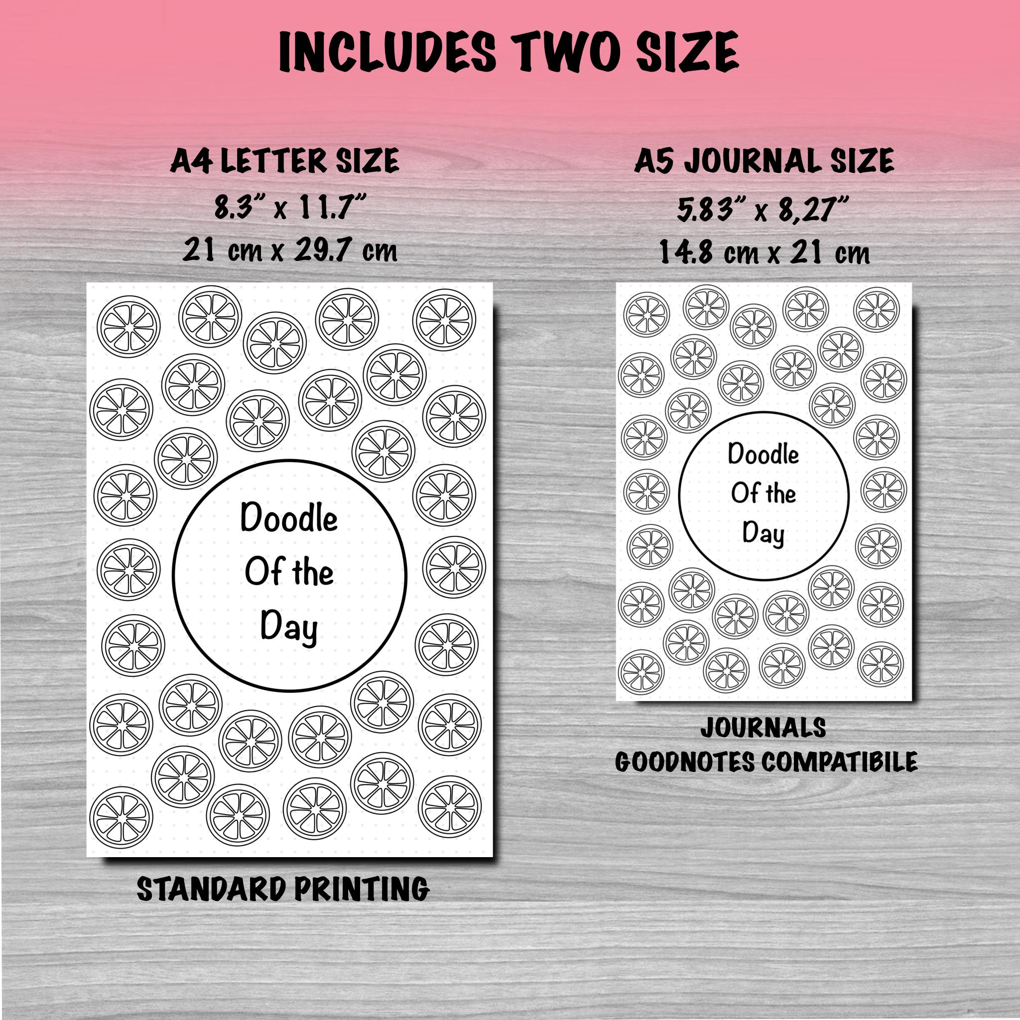Doodle of the Day Lemon Printable - Daily Drawing Page - Digital ...
