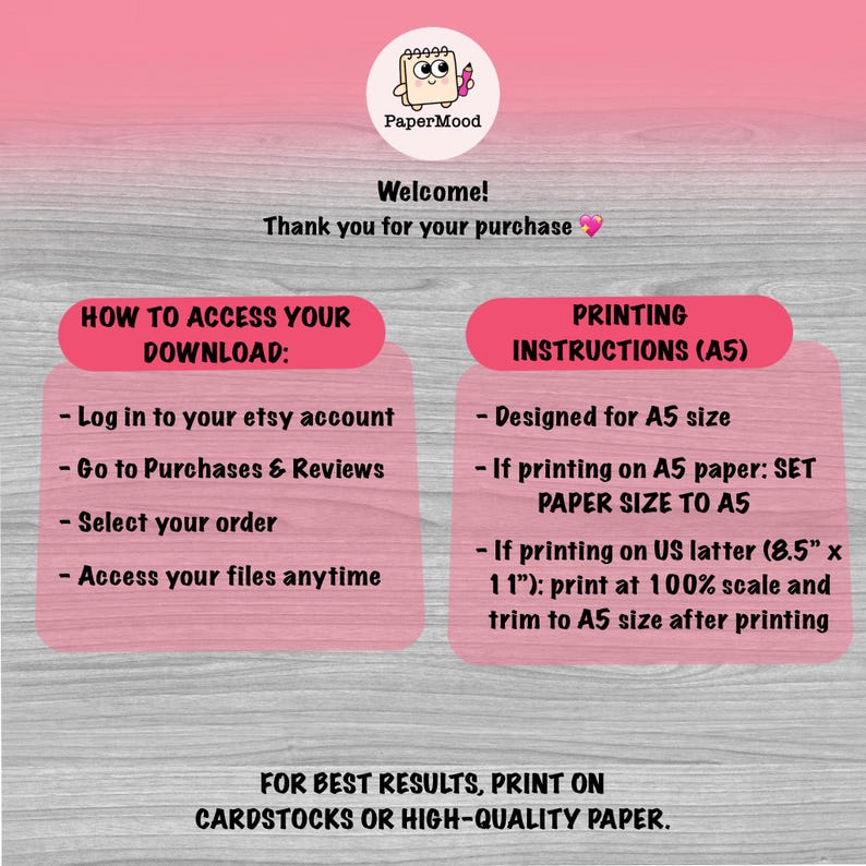 Love Letter Mood Tracker Printable - Self-care Journal (A4/A5 Digital ...