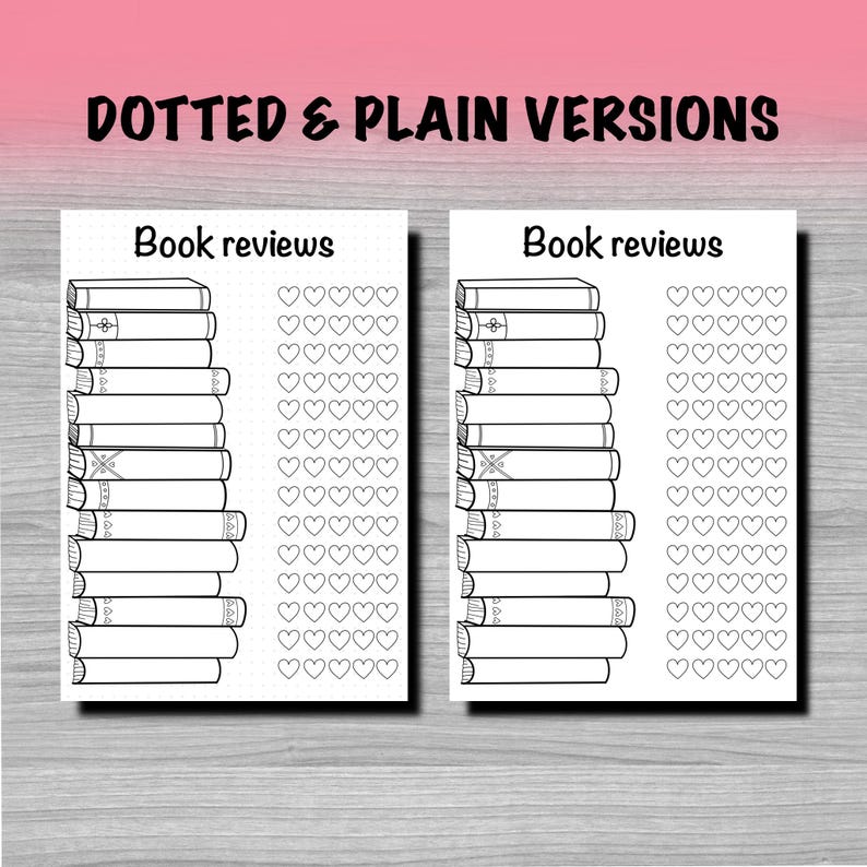 Book Review Tracker – PRINTABLE Journal Page – Book Review Log ...