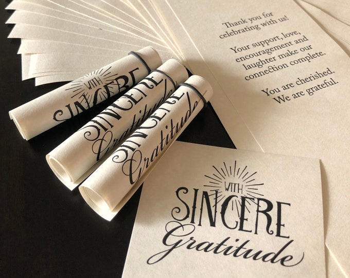 Wedding Thank You Scrolls, Thank You Scrolls, Wedding Day Thank You ...