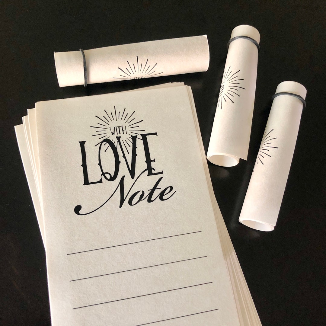 30 With Love Note Scrolls, Creative Flat Party Favors for Wedding ...