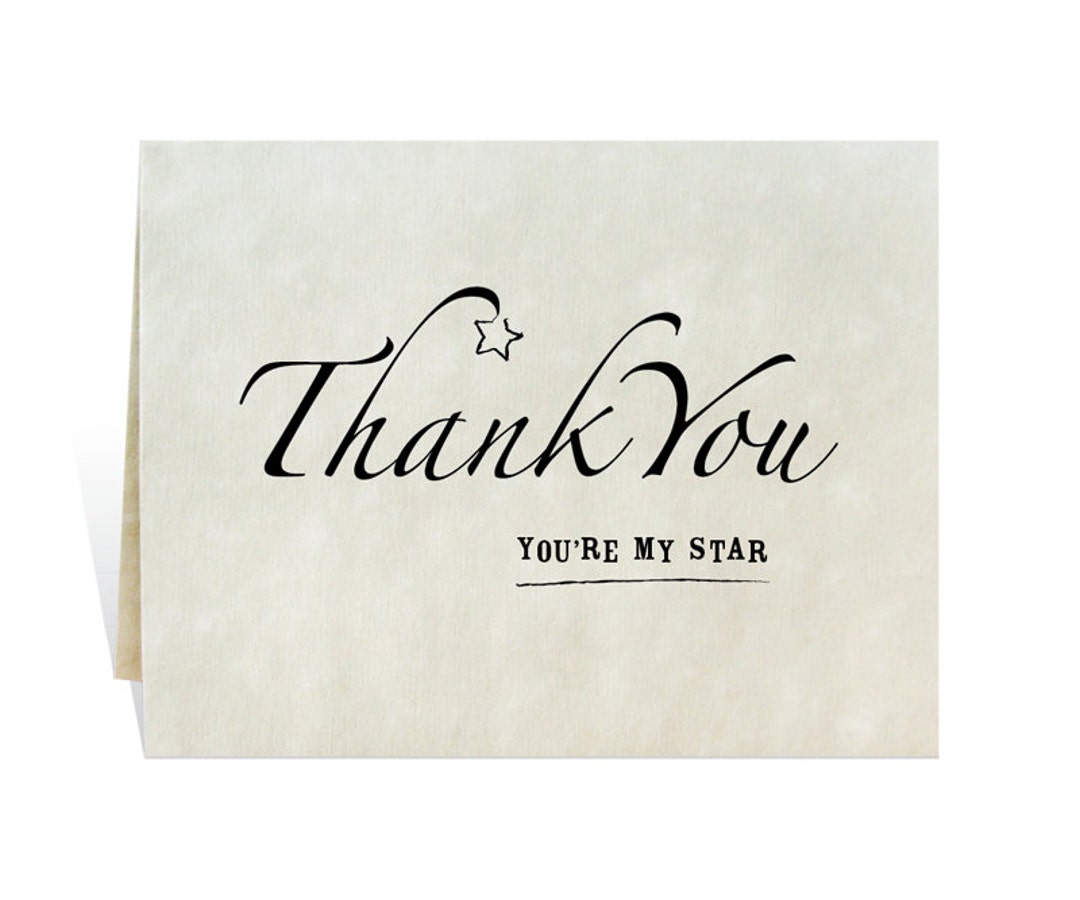 Thank You You’re My Star Printable Card for Gratitude Appreciation ...