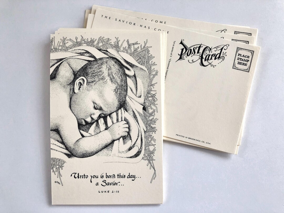 Baby Jesus Christmas Postcards: Christian Art Print, 20-pack - Etsy