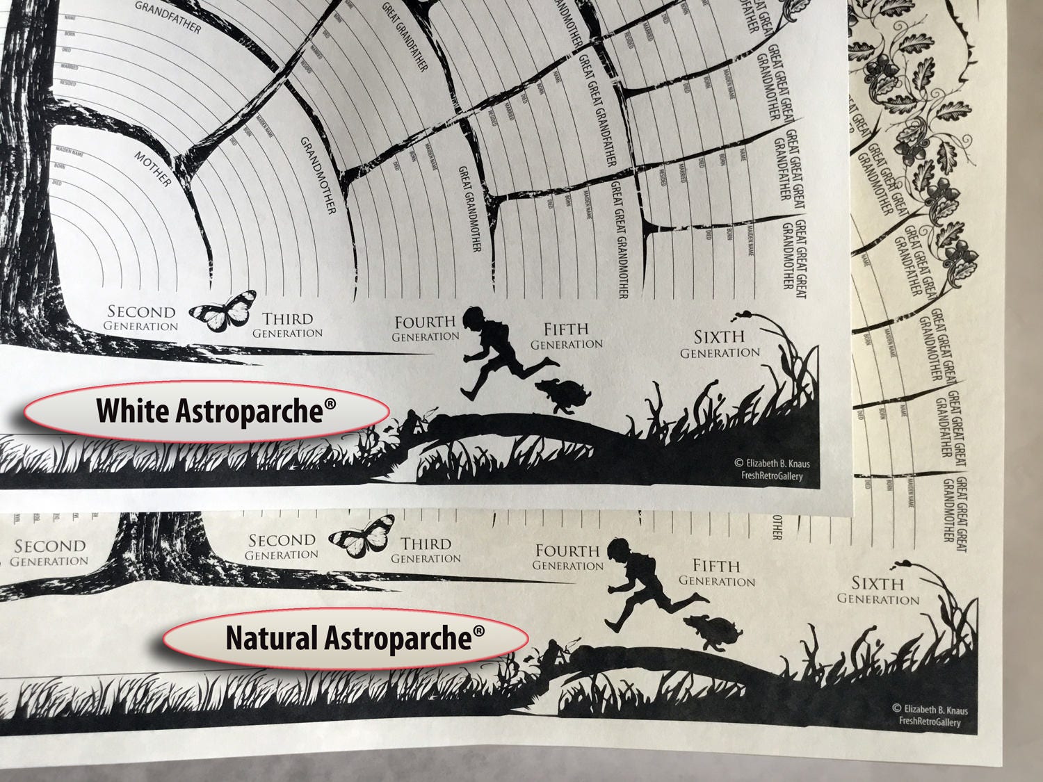 Family Trees to Fill in Blank Poster Chart Hand Print | Etsy