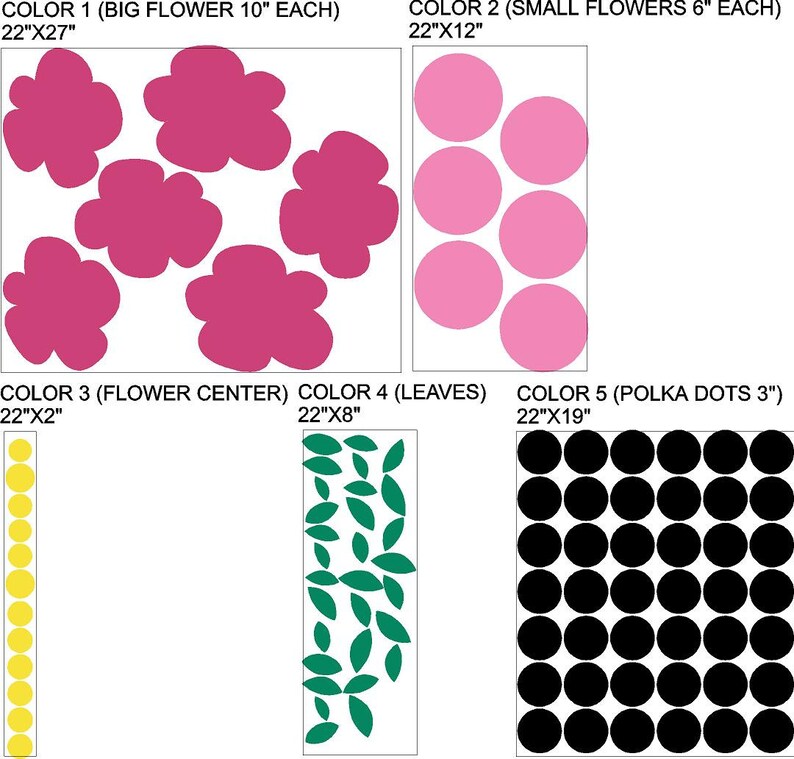 FLOWER Wall Decals / floral wall decals wall decal flower | Etsy