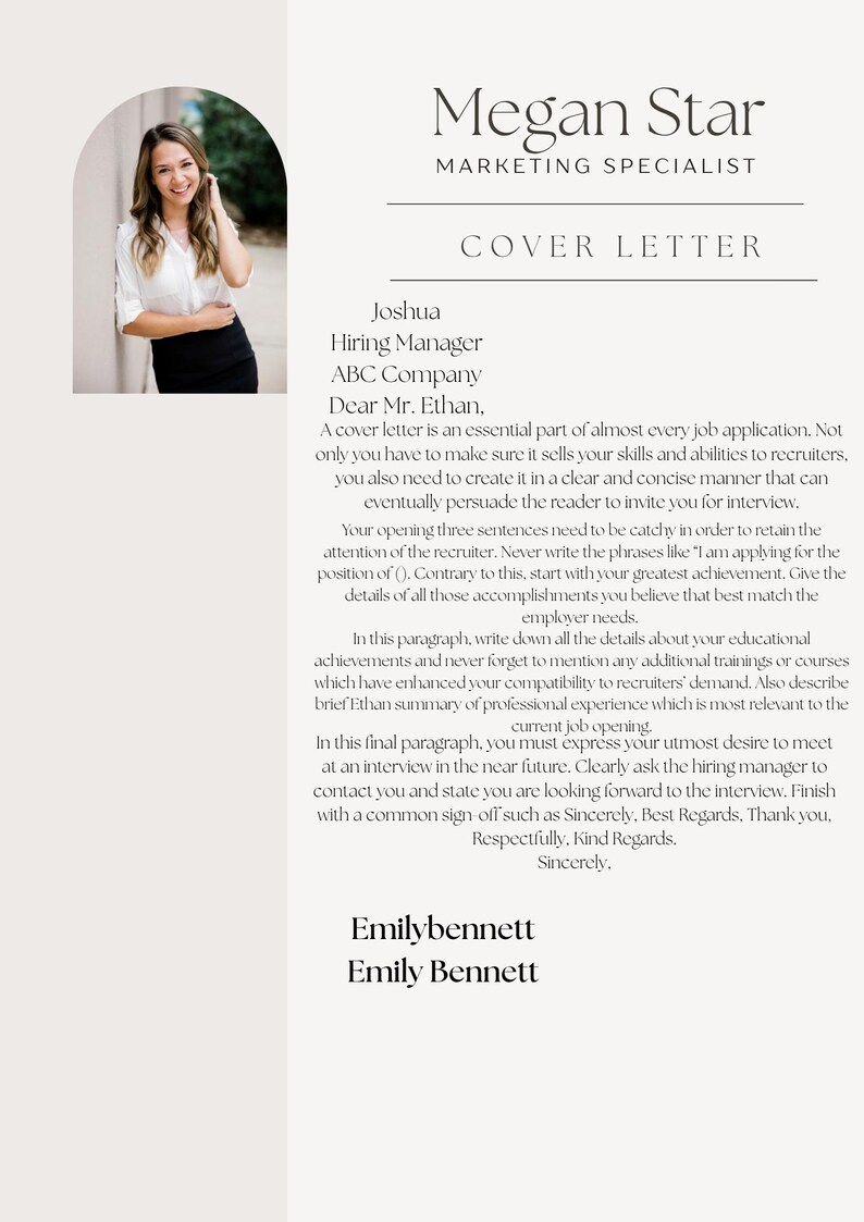Modern Resume Template 2025: Canva Editable CV - Etsy