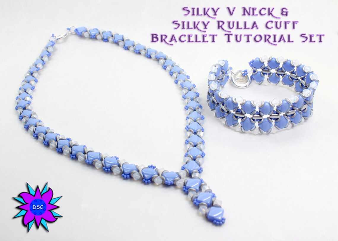 Silky V Neck and Silky Rulla Cuff Beading Tutorial Set, Two Hole ...