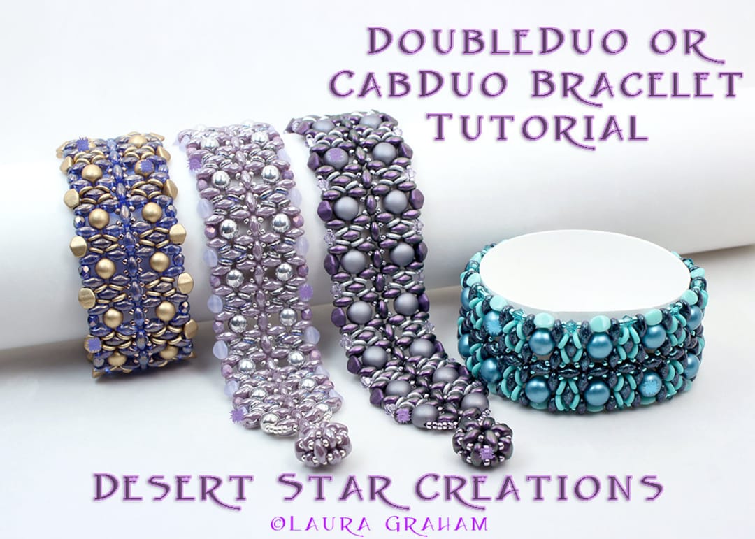 Double Duo Beadweaving Bracelet Tutorial, Super Duo Rounduo Czech 6mm ...