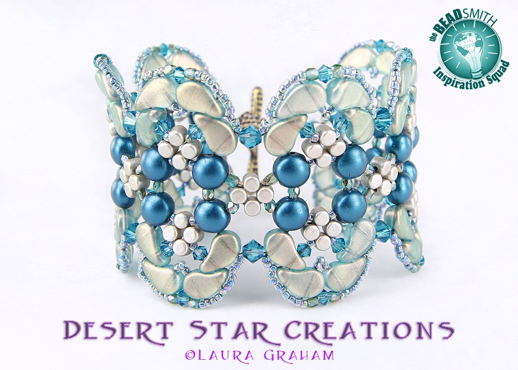 Dame Paisley Cuff Bracelet Tutorial, Paisleyduo Bead Pattern, Minos Par ...