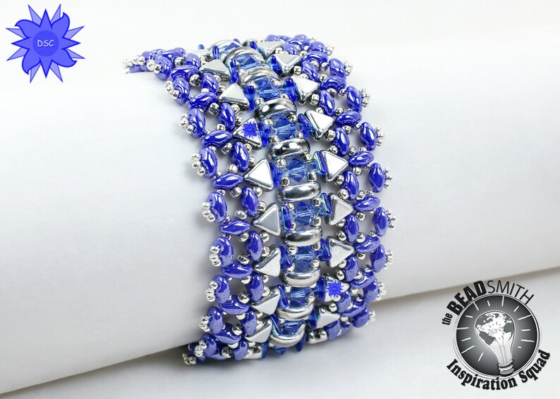 Kheop Triangle Superduo Stitched Cuff Tutorial, Kheops Par Puca ...
