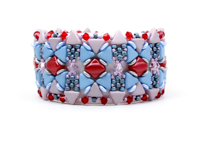 Kheops Silky Bow Tie Cuff Bracelet Tutorial, Two Hole Kheops Par Puca ...