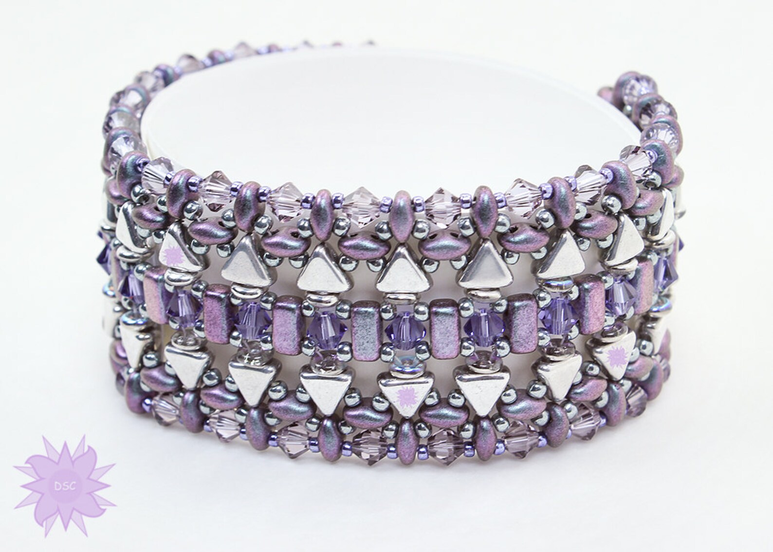 Kheop Triangle Superduo Stitched Cuff Tutorial, Kheops Par Puca ...