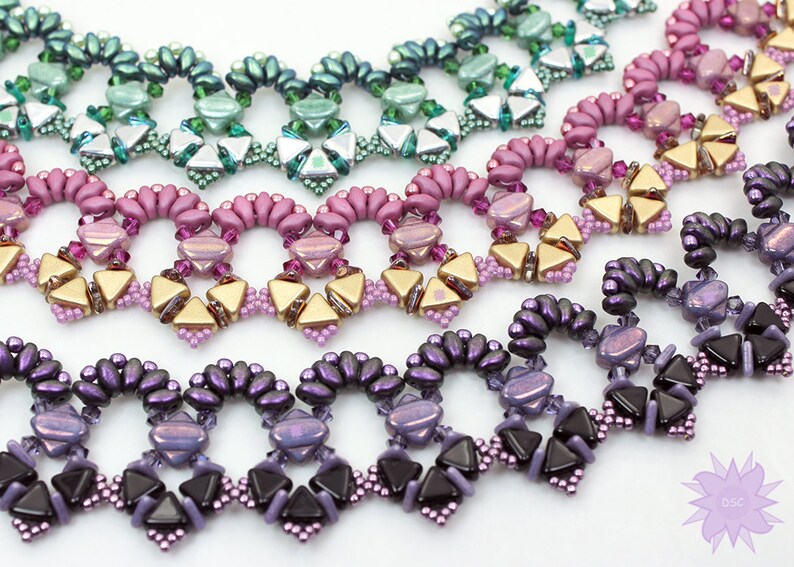 Silky Kheop Ruffle Collar Pattern, Superduo Beadweaving Necklace ...