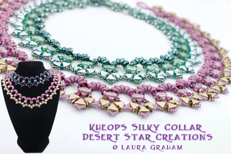Silky Kheop Ruffle Collar Pattern, Superduo Beadweaving Necklace ...