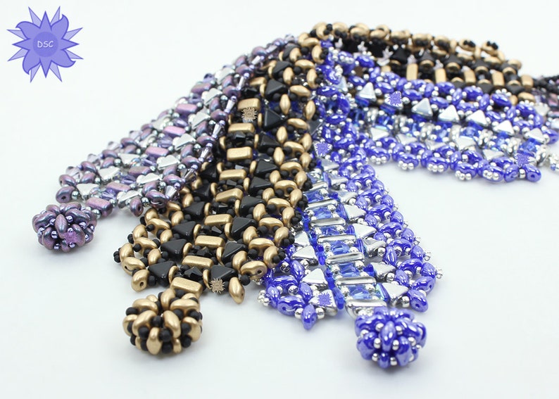 Kheop Triangle Superduo Stitched Cuff Tutorial, Kheops Par Puca ...