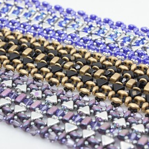 Kheop Triangle Superduo Stitched Cuff Tutorial, Kheops Par Puca ...