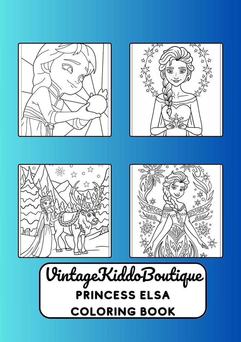 Princess Elsa Coloring Book - 39 Pages Frozen Ice Queen Printable ...