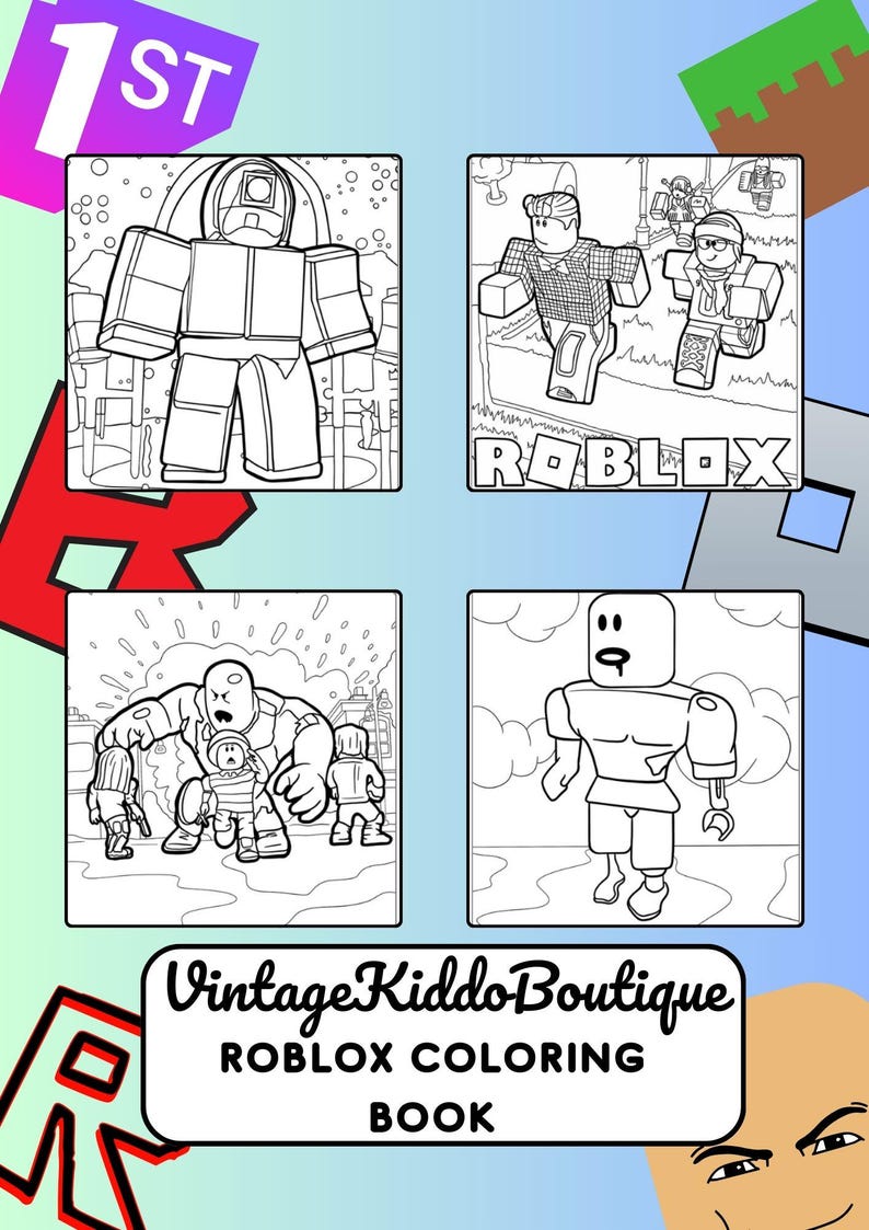 Roblox Coloring Book for Kids - Printable PDF Activity Book - 35+ Fun ...