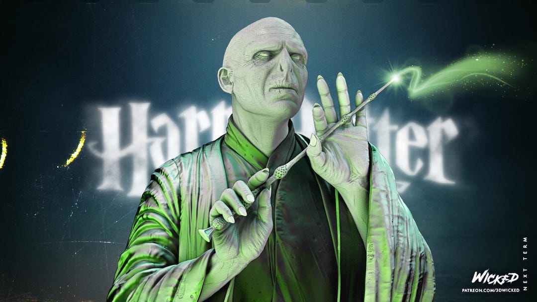 Voldemort 3D Model Figure Wick3d - Etsy