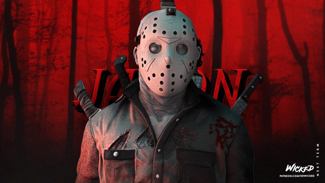 Jason (friday the 13th) 3D Model Bust Wick3d - Etsy