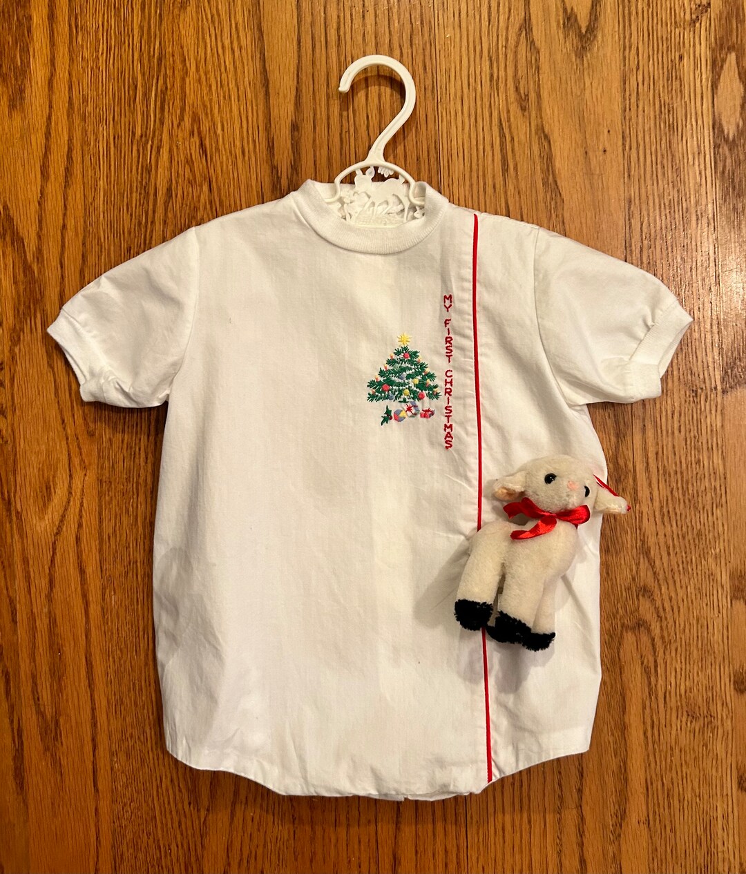 Baby Bubble Suit White Cotton First Christmas Made in - Etsy