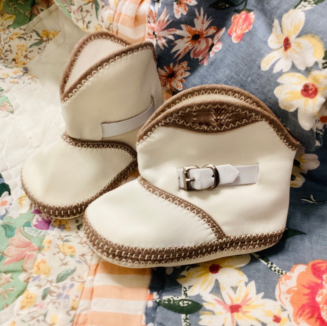 Vintage Baby Booties, Western Style, 3 3/4", Baby Gift, Unisex Baby - Etsy