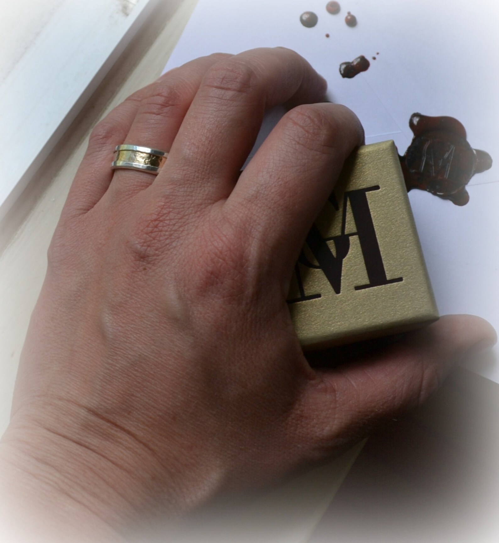 Rustic Wedding Ring Set Artisan Designed Handmade Fine - Etsy