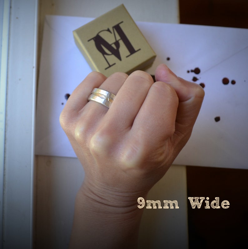 Rustic Fine Silver and Brass Ring Handmade Texturized and - Etsy New ...