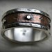 Mens Rustic Wedding Ring Rustic Fine Silver and Copper or 14K - Etsy