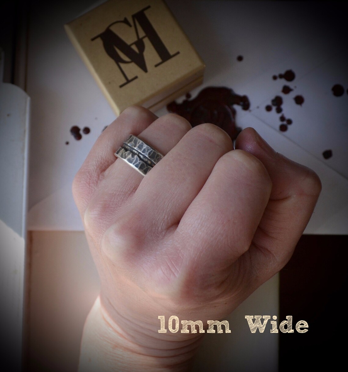 Rustic Silver Wedding Rings Handmade Artisan Designed - Etsy