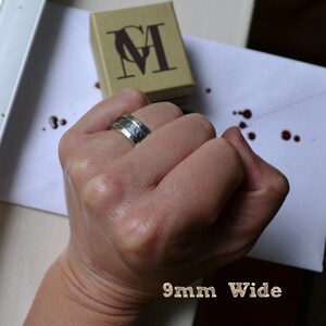 Rustic Silver Wedding Ring Set Handmade Artisan Designed Oxidized Fine ...