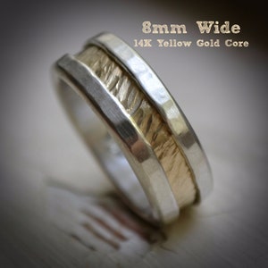 Rustic Wedding Ring Set Artisan Designed Handmade Fine - Etsy