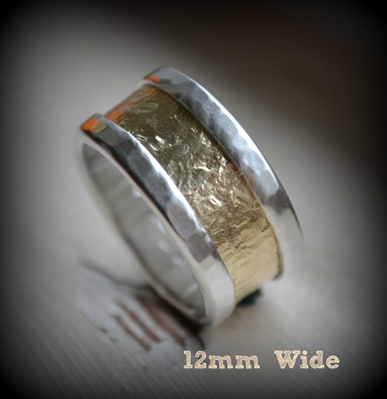Rustic Wedding Ring Set Artisan Designed Handmade Fine - Etsy