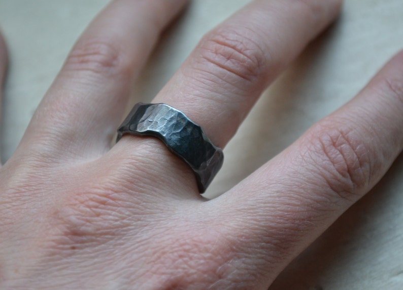 Unisex Silver Ring Abstract or Irregular Ring Handmade - Etsy