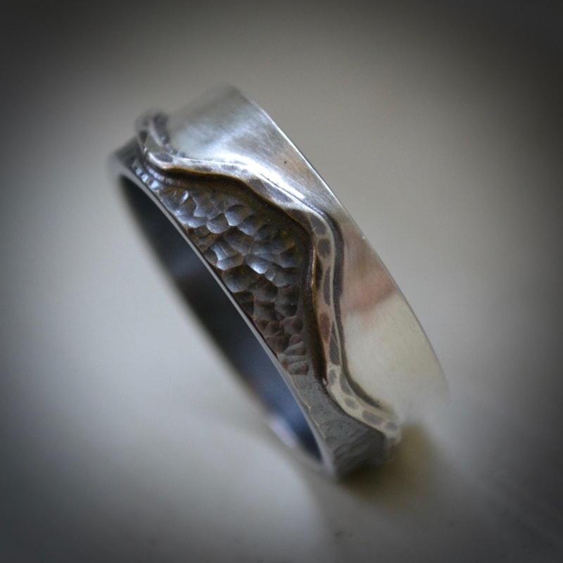 Ocean and Mountain Ring - Etsy